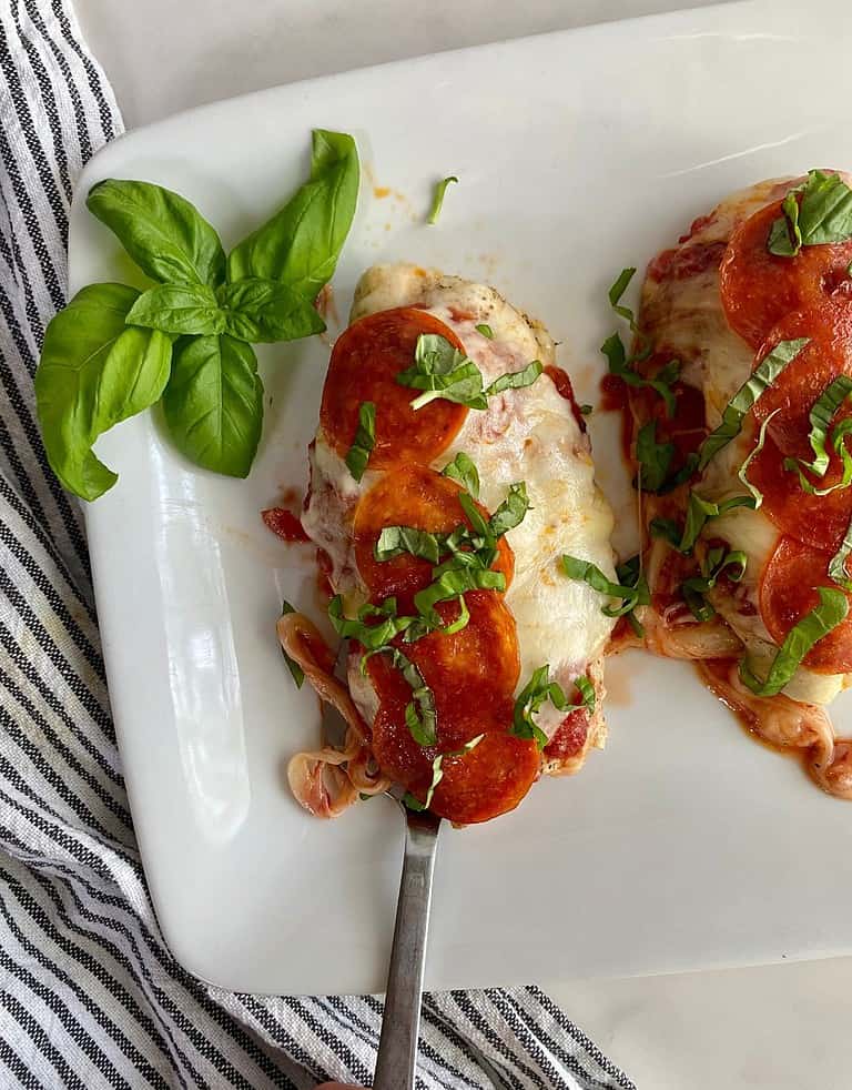Pepperoni Pizza Chicken - Healthy Mom Healthy Family