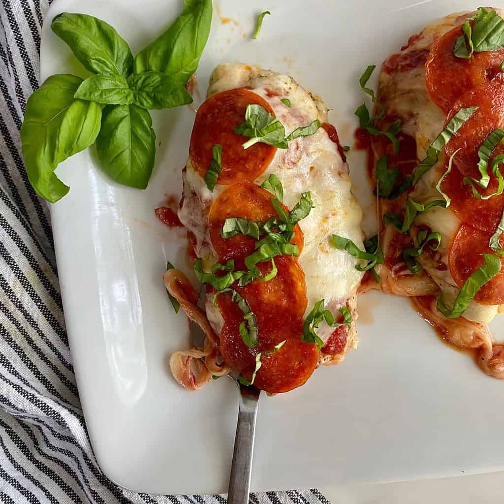 Pepperoni Pizza Chicken - Healthy Mom Healthy Family